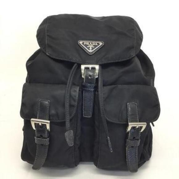 Prada | Bags | Prada Nylon Rucksack Backpack Black | Poshmark